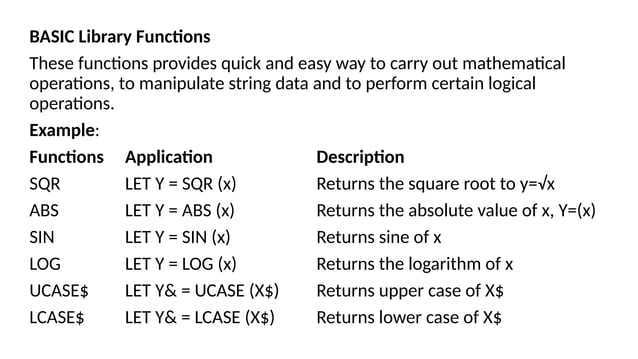 BASIC programming language presentation.pptx | Free Download