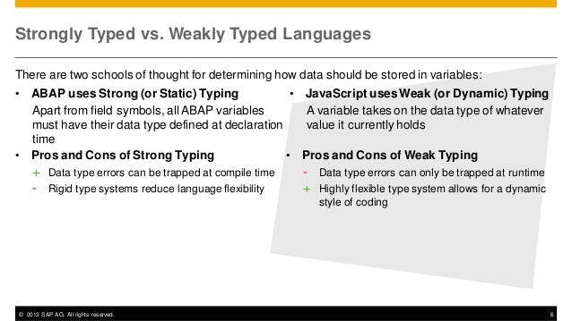 JavaScript for ABAP Programmers - 2/7 Data Types JavaScript for ABAP Programmers - 2/7 Data Types