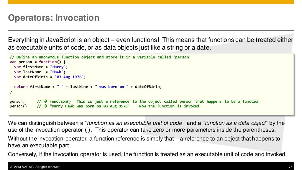 JavaScript for ABAP Programmers - 3/7 Syntax