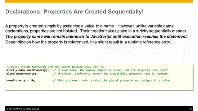 JavaScript for ABAP Programmers - 4/7 Scope | PPT JavaScript for ABAP Programmers - 4/7 Scope | PPT