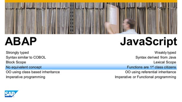 JavaScript for ABAP Programmers - 5/7 Functions | PPT JavaScript for ABAP Programmers - 5/7 Functions | PPT