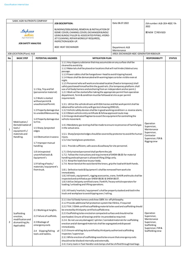 JSA 402C 2EH Exchanger With Hydro-Jetting cleaning, CS & Bundle pulling ...