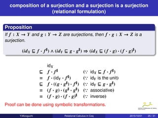 A Coq Library for the Theory of Relational Calculus | PPT