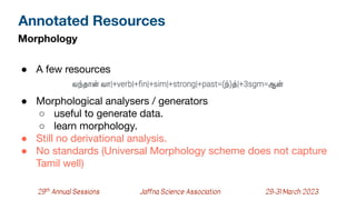 Tamil Language Computing: The present and the Future | PDF