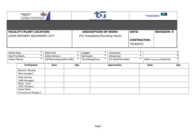 jsa for -Installation of PVC pipe (2).docx
