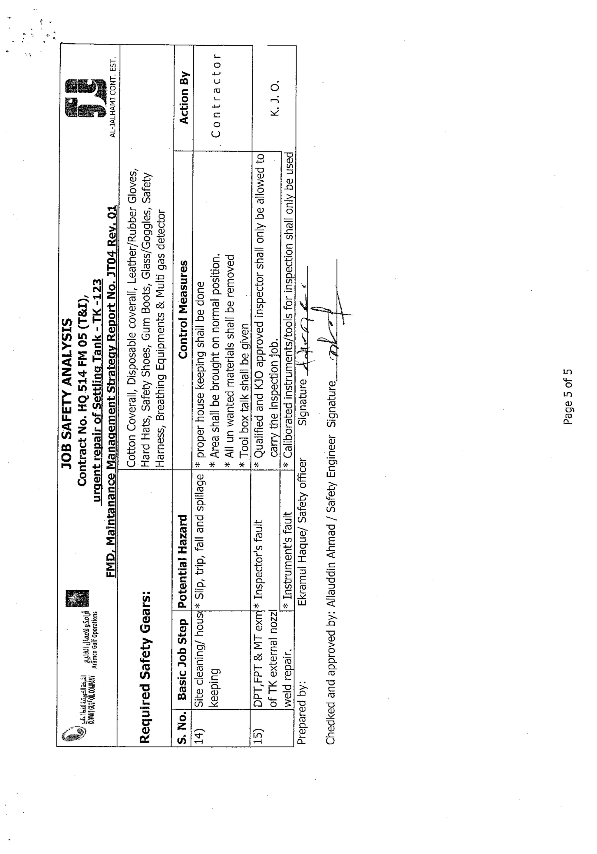 JSA for Crude Tank Manual Cleaning.pdf JSA for Crude Tank Manual Cleaning.pdf