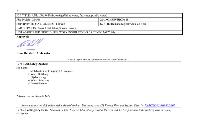 JSA for Hydrotesting.pdf