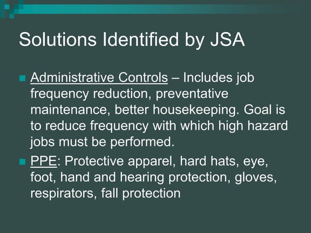 JSA_For_MINERS_Penn_State_9-10.ppt