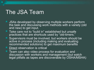 JSA safety jdffjadfjajadjaerjajqenewfudfnewfnwefj | PPT