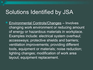 JSA safety jdffjadfjajadjaerjajqenewfudfnewfnwefj | PPT