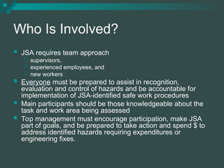 JSA safety jdffjadfjajadjaerjajqenewfudfnewfnwefj | PPT