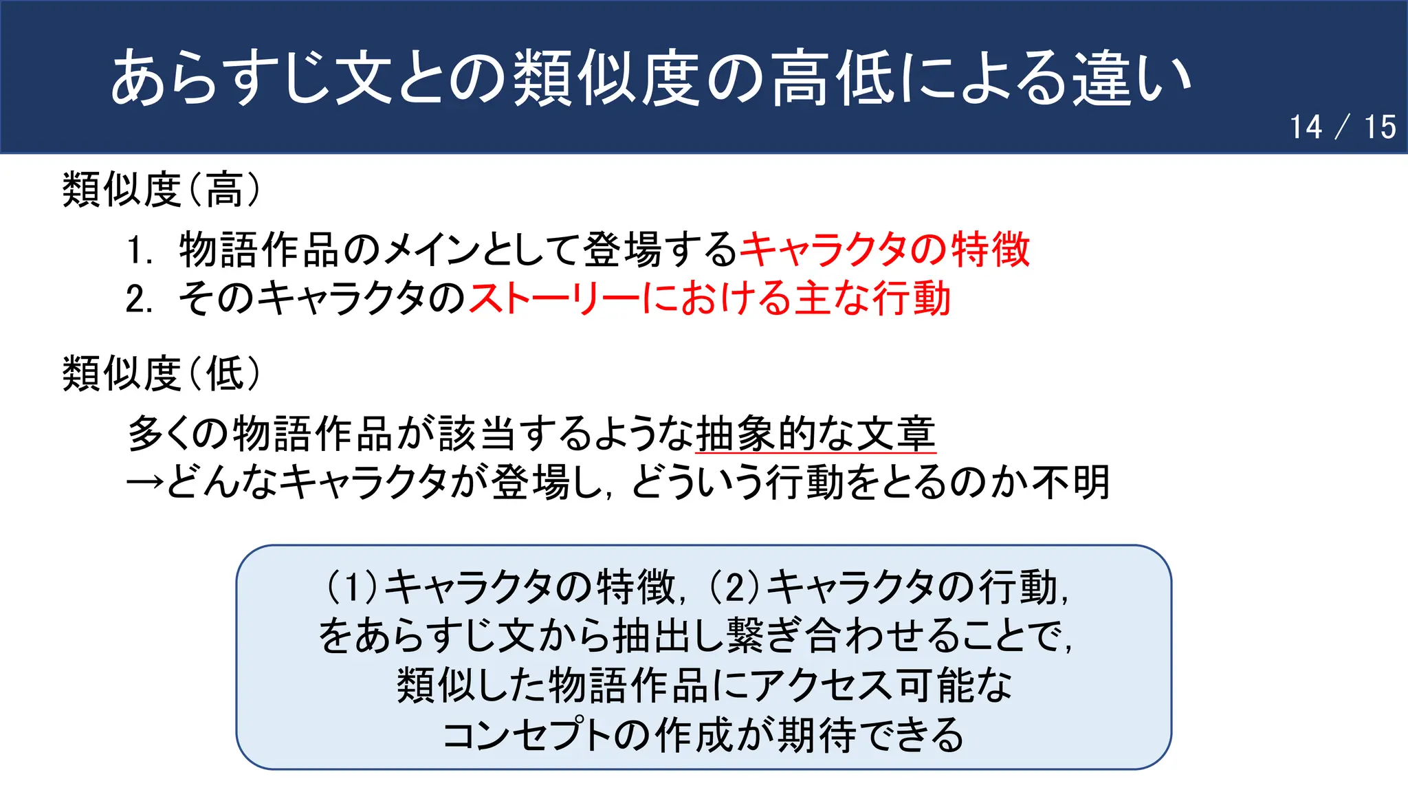 TaketoFujikawa_物語のコンセプトに基づく情報アクセス手法の基礎検討_JSAI2024 | PPT