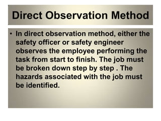 JSA- SAFETY ASSESSMENT | PPTX
