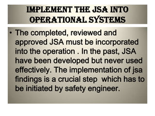 JSA- SAFETY ASSESSMENT | PPTX