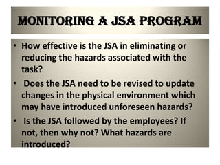 JSA- SAFETY ASSESSMENT | PPTX
