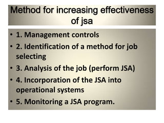 JSA- SAFETY ASSESSMENT | PPTX
