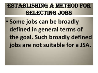 JSA- SAFETY ASSESSMENT | PPTX