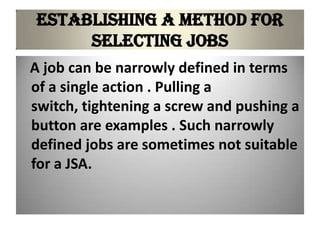 JSA- SAFETY ASSESSMENT | PPTX