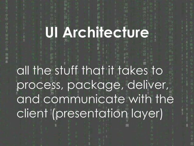 JavaScript Architecture: The Front and the Back of It | PPTX | Web Development | Internet