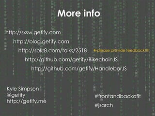 JavaScript Architecture: The Front and the Back of It | PPT