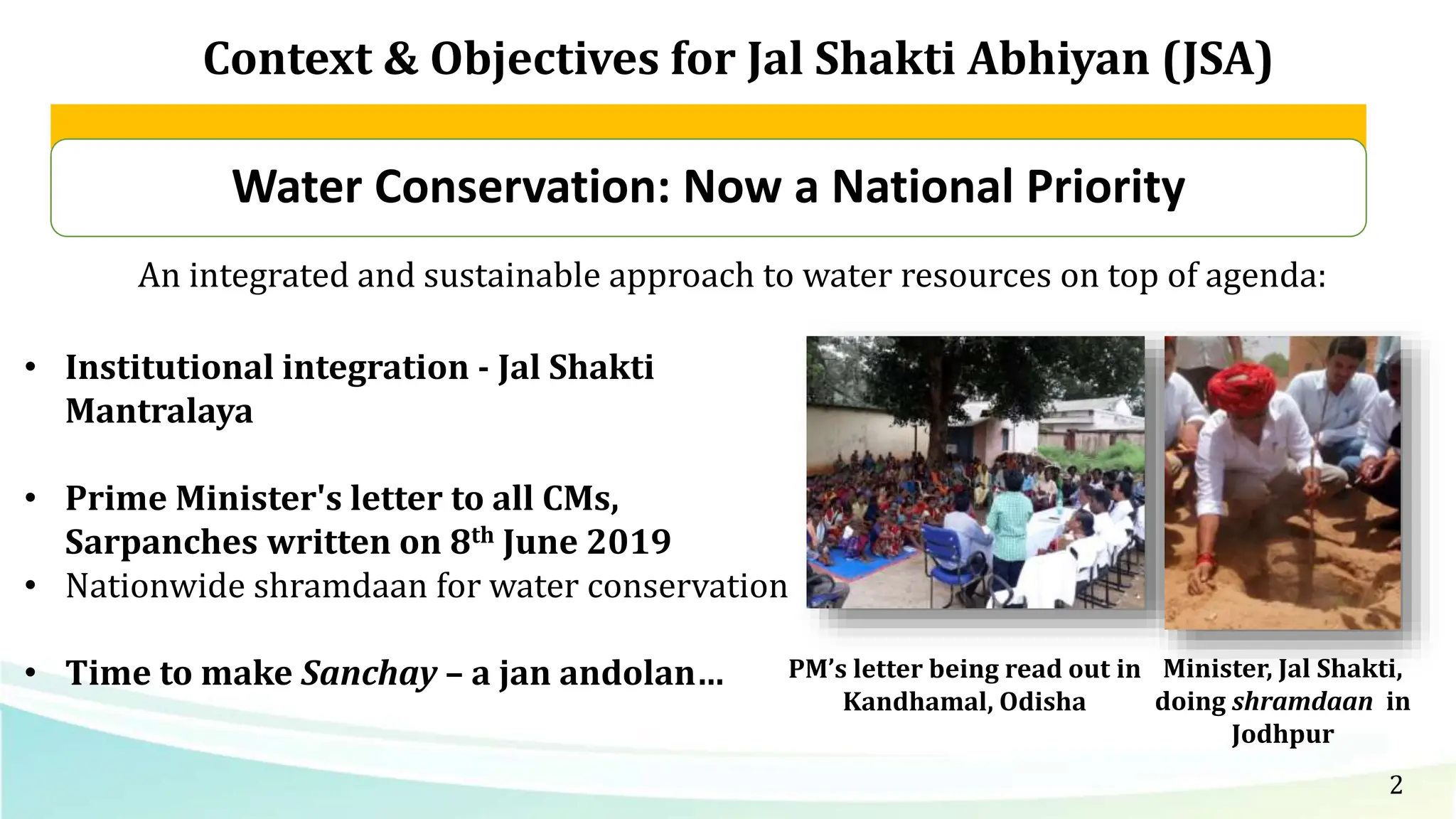 Jal Shakti Abhiyan launched by MoHUA for | PPTX