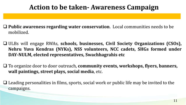 Jal Shakti Abhiyan launched by MoHUA for | PPTX