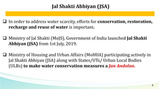 Jal Shakti Abhiyan launched by MoHUA for | PPTX