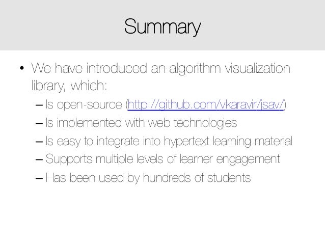 Jsav The Javascript Algorithm Visualization Library