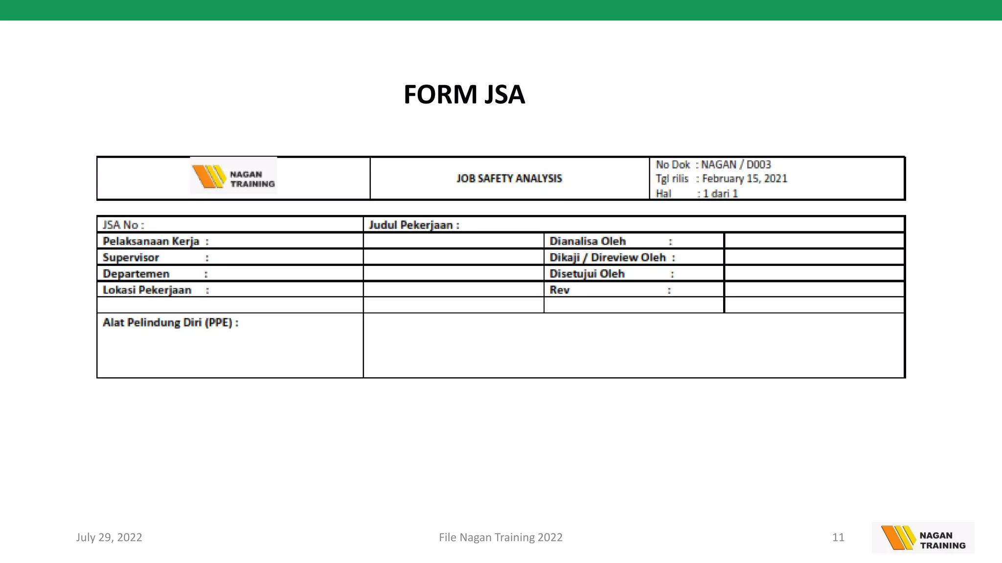 JSA, Work Permit, Inspeksi K3.pdf