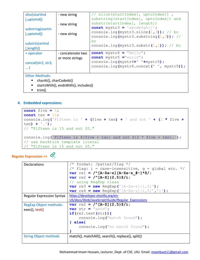 Web 4 | Core JavaScript | PDF