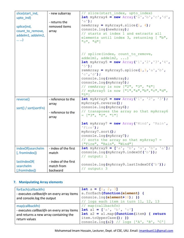 Web 4 | Core JavaScript | PDF