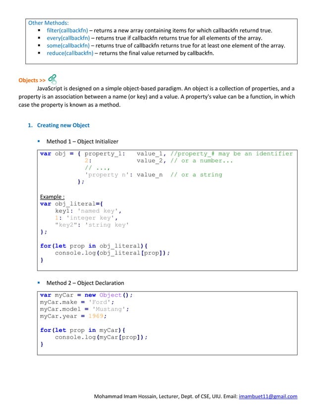 Web 4 | Core JavaScript | PDF