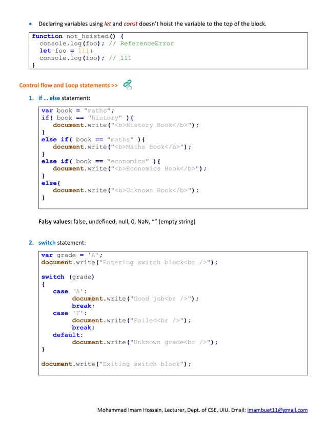 Web 4 | Core JavaScript | PDF