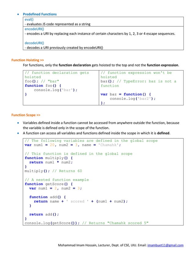 Web 4 | Core JavaScript | PDF