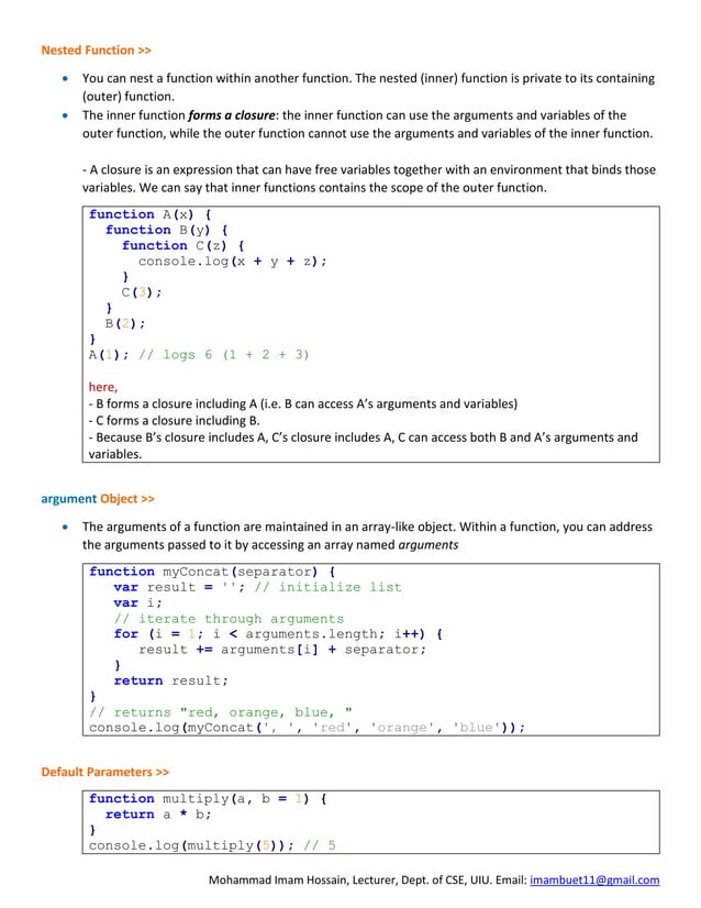 Web 4 | Core JavaScript | PDF