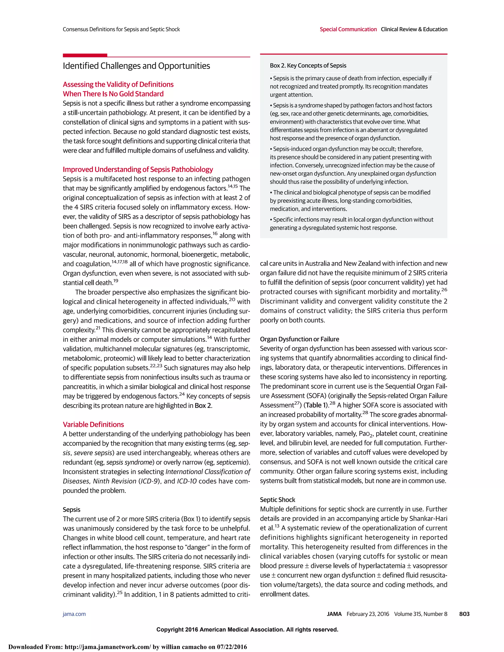 The Third International Consensus Definitions for Sepsis and Septic ...