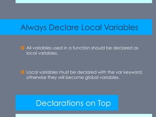 Js c1 best practices | PPT