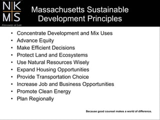 Massachusetts Sustainable Development Incentives | PPT