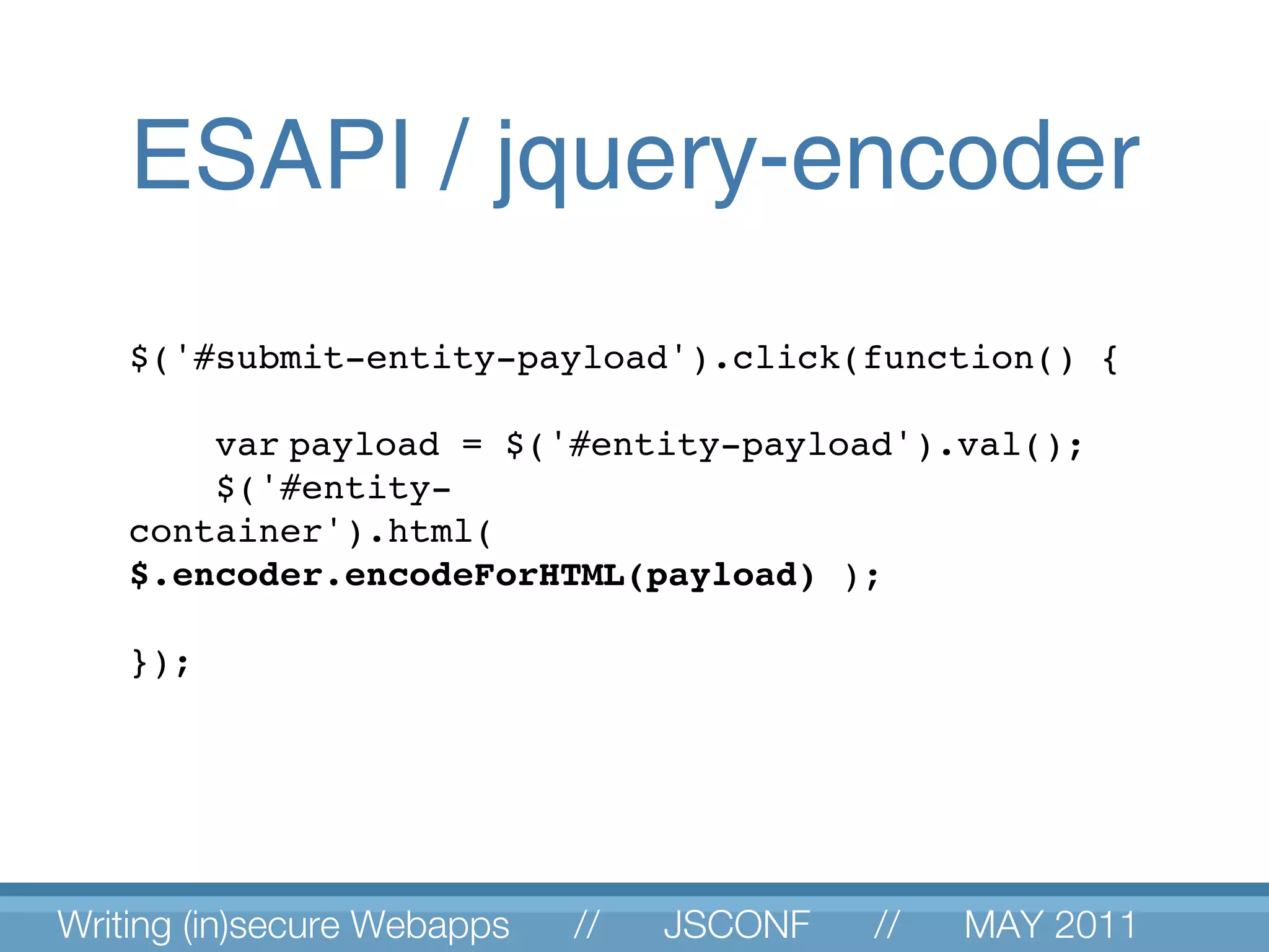 Writing an (in)secure webapp in 3 easy steps | KEY | Web Design and HTML | Internet