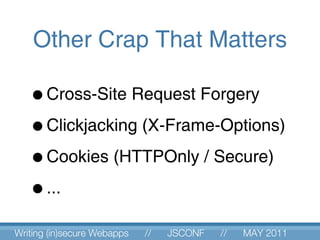 Writing an (in)secure webapp in 3 easy steps | PPT