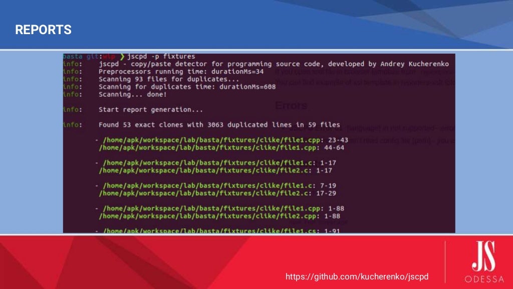 Copy Paste Detector For Source Code On Javascript