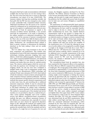 Body composition and Military Performance | PDF