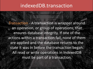 Modern database in browsers, Дмитро Тарасенко | PPT