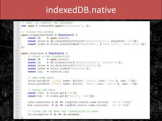 Modern database in browsers, Дмитро Тарасенко | PPT