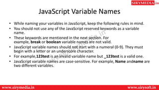 Js datatypes | PPT