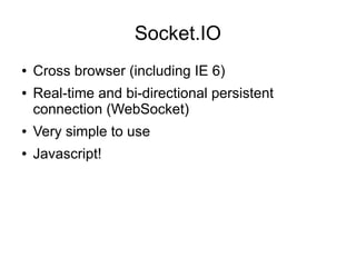 Real-time Web Application with Socket.IO, Node.js, and Redis | PPT