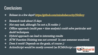 Js deobfuscation with JStillery - bsides-roma 2018 | PDF | Web Development | Internet