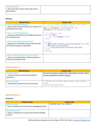 Web 6 | JavaScript DOM | PDF | Web Design and HTML | Internet