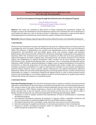 Rural Area Development Strategy through Rural Infrastructure ...