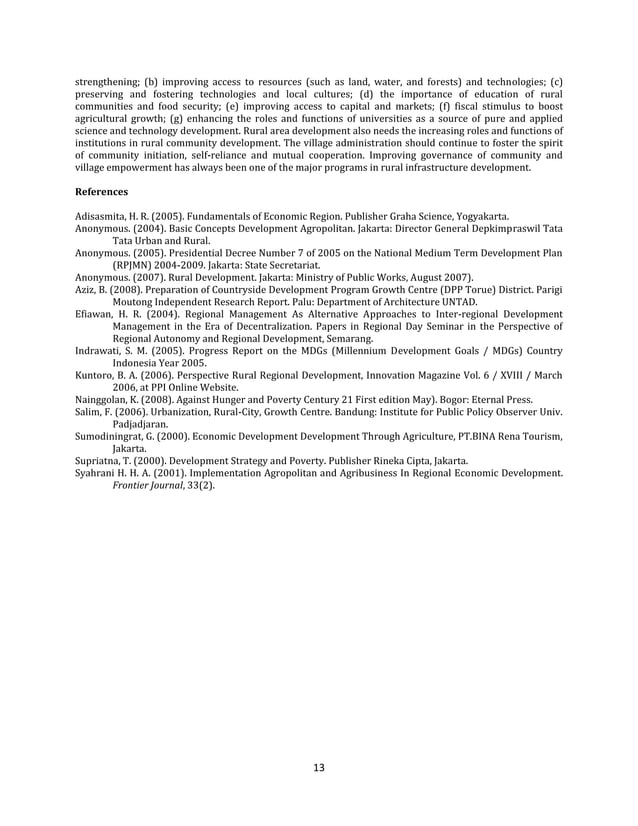 Rural Area Development Strategy through Rural Infrastructure ...